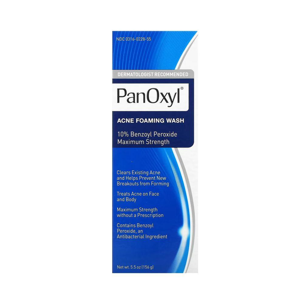 Panoxyl Acne Foaming Wash Benzoyl Peroxide 10 Maximum Strength 156g